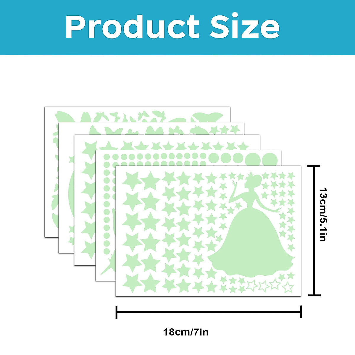 Glow in The Dark Stars Unicorn Bedroom Decor for Girls Glow in The Dark Stars for Ceiling Fairy Butterfly Wall Decals Glow in The Dark Space Galaxy Wall Stickers Kids Nursery Living Room Wall Decor