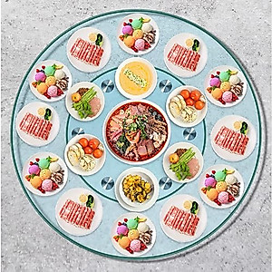 CLSQLXYJZC Dining Table Top Serving Plate, 12mm Thick Round Glass Turntable Lazy Susan, 360° Smooth Rotating Serving Plate, for Large Tabletop Serving Plate (Color : Clear, Size : 80cm (31.5inch))