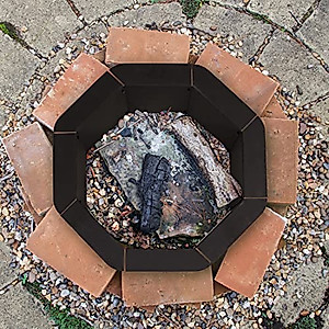 Sunnydaze 2.2mm Thick Steel Above-/In-Ground Octagon Fire Pit Insert - 38 Inches W