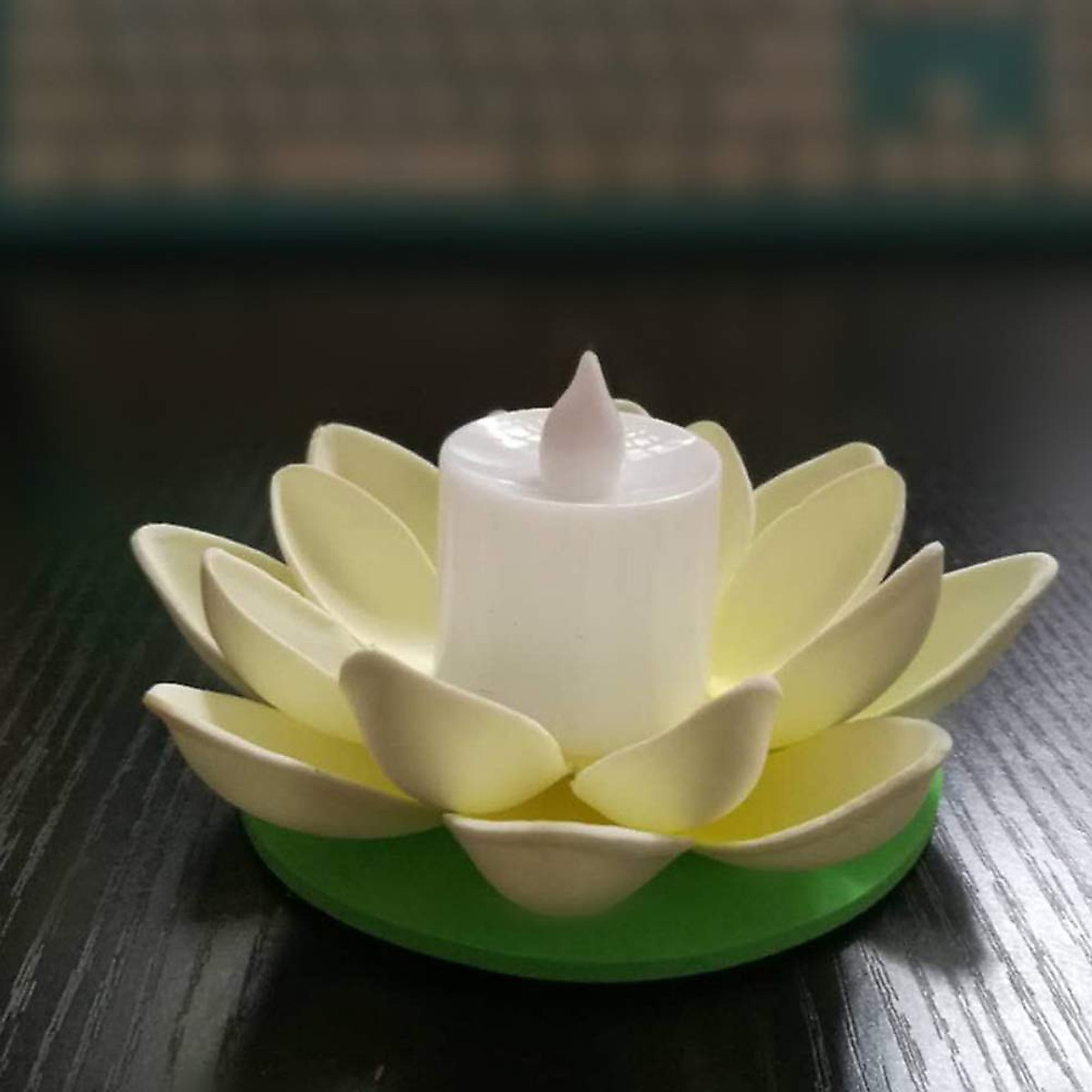 SOLUSTRE 5pcs floating lotus flowers Flower Night Lamp floating lantern LED floating candle light nativity decor flashing plastic lotus LED water lotus light flickering candles lily Battery