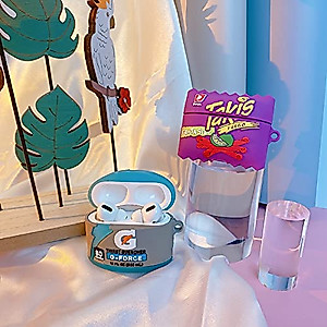 2Pack Food Case for Airpods Pro Case, Silicone 3D Cartoon Fashion Fun Cute Airpod Pro Case Cover for Girl Boys Teens (Sport Water & Purple Potato Chips)