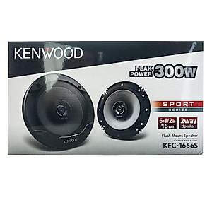 Kenwood KFC-1666S 300 Watts 6.5" 2-Way Car Coaxial Speakers with Sound Field Enhancer - Pair