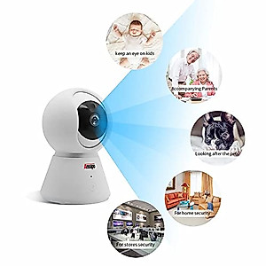 Anssipo Indoor WiFi Pan/Tilt Security Camera, 1080P 2.4GHz IP Surveillance Cameras, Smart Home Baby Monitor with 2 Way Audio, Motion Detection, Clear Night Vision, Cloud & SD Card Storage