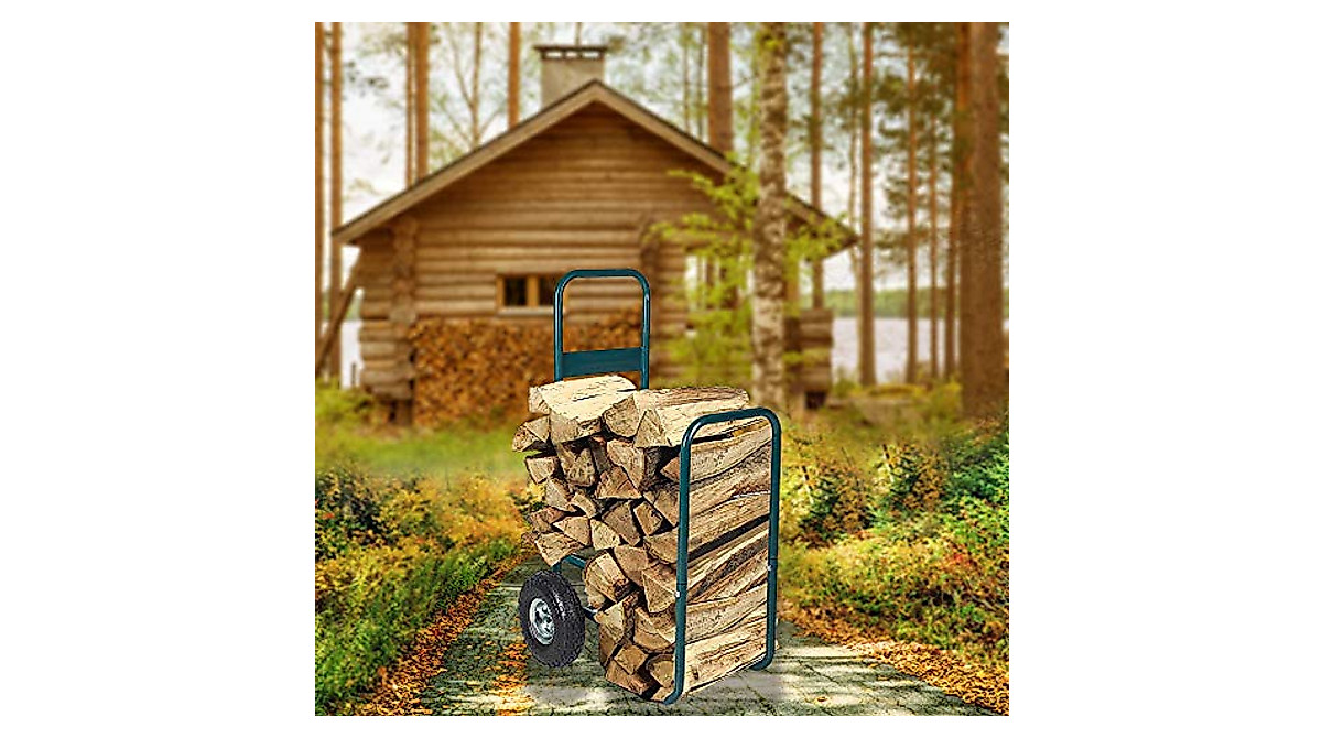 Livebest Firewood Log Cart - Easy Transport & Storage Solution