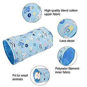 Sparkfire 2Pcs Guinea Pig Tunnels and Tubes, Small Pet Play Tunnel Toys, Hideout Tunnel for Hedgehog, Hamster, Mice, Rats, Gerbil Rat, Squirrel