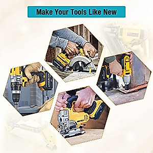 ORHFS 6.0Ah 20V Max Battery Replacement Compatible with Dewalt 20V Max XR DCB205 DCB204 DCB206 DCB205-2 DCB200-2 DCB180 DCD985B DCB200 DCD/DCF/DCG Series 2 Packs