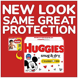 Huggies Snug & Dry Baby Diapers, Size 3, 34 Ct