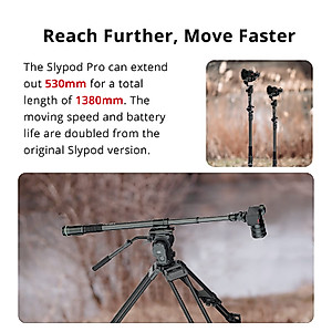 MOZA Slypod Pro Monopod Motorized Motion Camera Slider Accurate Position & Speed Control Extend Out 520mm Maximum Speed 40mm/s with Pan and Tilt Head & Tripod