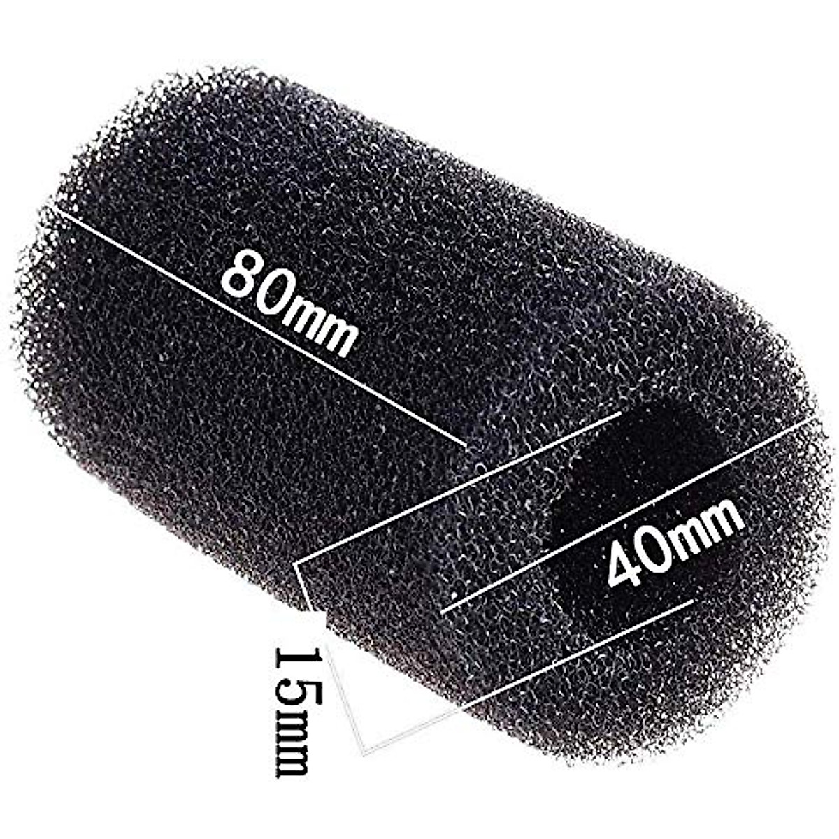 Golden Pearl 10 Pieces Black Pre-Filter Sponge Foam Roll Accessories for Aquarium Fish Tank