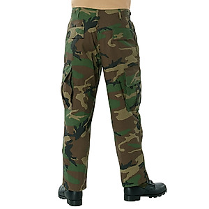 Rothco Vintage Vietnam Ripstop Fatigue Pants – Iconic Style, Timeless Comfort – Woodland Camo – L