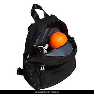 adidas Linear Mini Backpack Small Travel Bag, Black, 10.5 inch x8.5 inch x4.25 inch