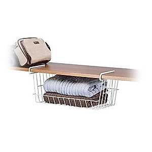 Whitmor White Wire Shelf Basket