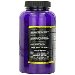 Ultimate Nutrition Xtreme Amino Dietary Supplement, Whey Protein Concentrate, Amino Acid Profile for Muscle Gainer, 330 Flavored Chewable Tablets