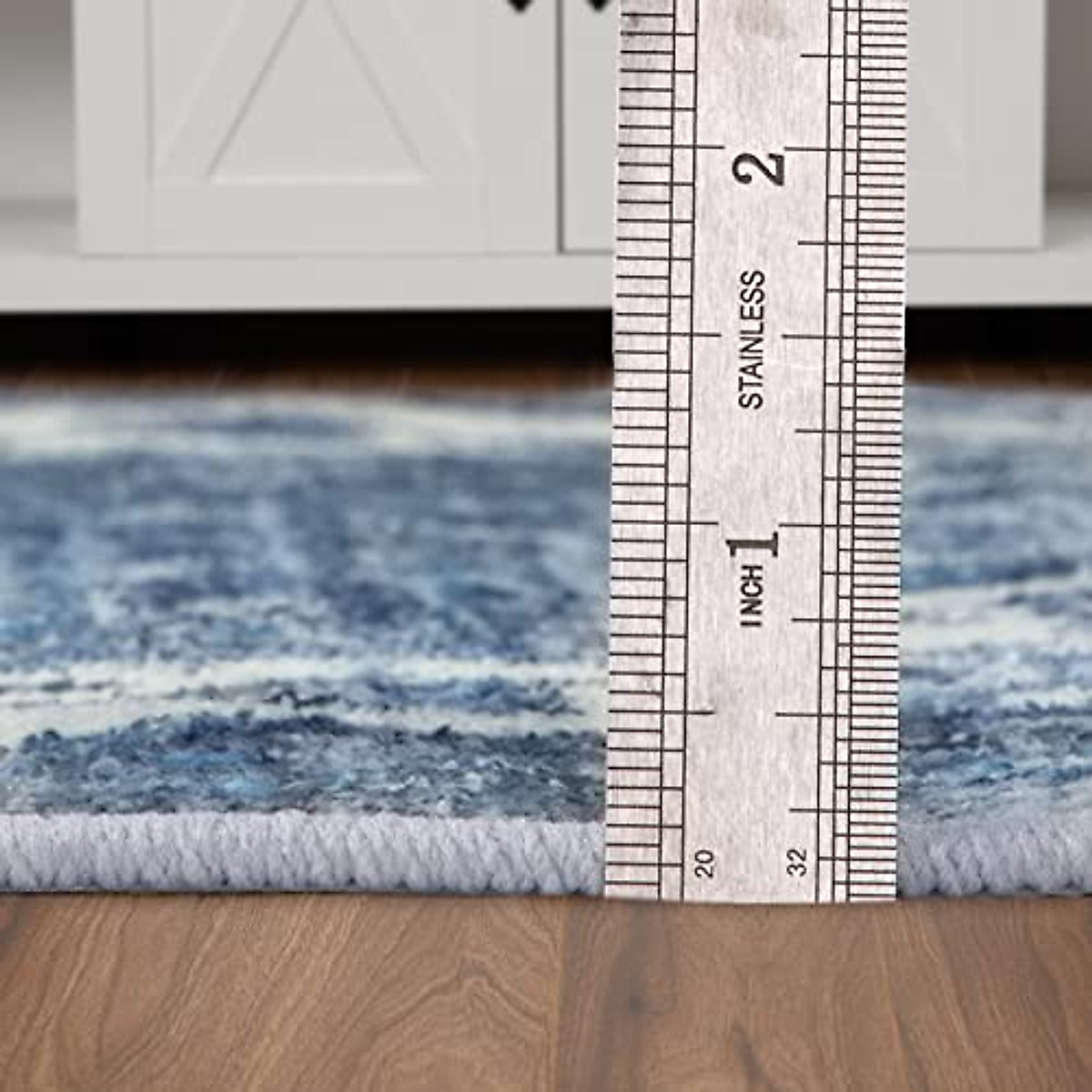 Zacoo Washable Rug Boho Rug Vintage 5x7 Area Rugs for Living Room Bedroom Dining Room Distressed Non Slip Rugs Carpet Non Shedding Oriental Rug, Blue