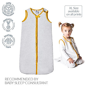 Malabar Baby Organic Cotton Lightweight Wearable Blanket, TOG 0.6 Baby Sleeping Sack for Newborns, Unisex, Erawan, Extra Large (36-48M)