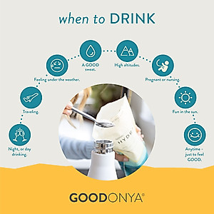 GOODONYA HYDRATE Electrolyte & Mineral Powder, 11.9oz, 42 Servings - Certified Organic, Real Lemon Juice, Himalayan Pink Salt, Stevia, Coconut Water, Paleo, Plant Based, No Sugar Added