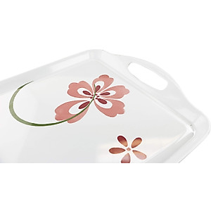 Reston Lloyd Rectangular Melamine Serving/Ottoman Tray, Pretty Pink