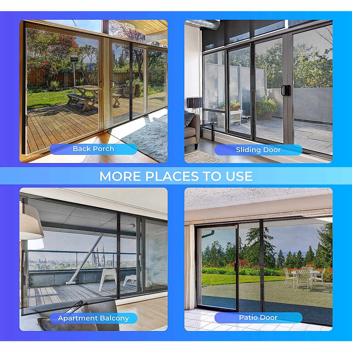 Garage Door Screen For 1 Car 10x8FT, Magnetic Screen Garage with Retractable Fiberglass Mesh and Heavy Duty Weighted Bottom, Easy Assembly & Pass, Hands Free Screen Door w/ 40 Magnets for Garage/Patio