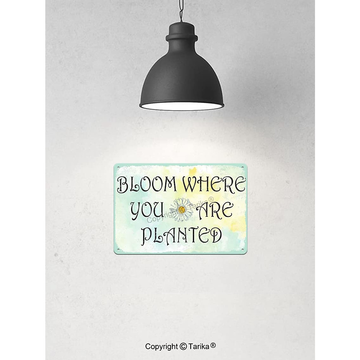 Bloom Where You are Planted 8X12 Inch Tin Retro Look Decoration Crafts Sign for Home Kitchen Bathroom Farm Garden Garage Inspirational Quotes Wall Decor