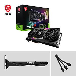 MSI GeForce RTX 4090 Gaming X Trio 24G Gaming Graphics Card - 24GB GDDR6X, 2595 MHz, PCI Express Gen 4, 384-bit, 3X DP v 1.4a, HDMI 2.1a (Supports 4K & 8K HDR)