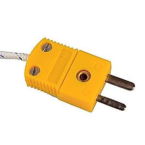 2M K Type Mini-Connector Yellow Or Orange Thermocouple Temperature Probe Sensor Measure Range -50~700°C (Pack of 5)