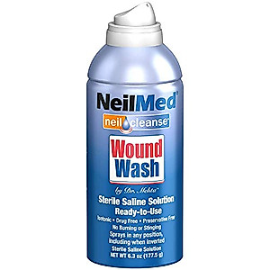 NeilMed Cleanse Sterile Saline Wound Wash, 6 Ounce