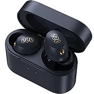 QCY HT01C Hybrid Active Noise Cancelling Wireless Earbuds, in-Ear Detection Headphones, IPX6 Waterproof Bluetooth 5.1 Stereo Earphones, Light-Weight, Immersive Sound Premium Deep Bass Headset
