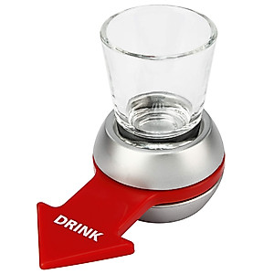 Barbuzzo Spin The Shot Includes 2 oz Shot Glass Fun Party Game for Adults for Celebrations Gatherings Birthdays Bachelor or Bachelorette Parties and More