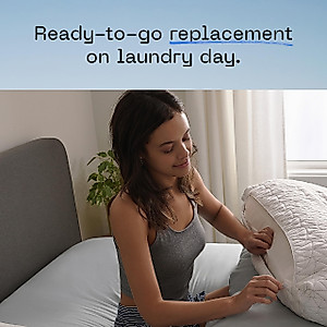 Coop Home Goods Original Pillow Case, Queen Size Pillow Case for Memory Foam Pillows, Breathable Ultra Soft Lulltra Fabric Cover with Zipper, Polyester/Rayon