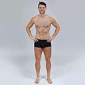 TBó Men's Trunk 3-Pack - Comfortable Underwear Breathable Microfiber, Black, Large