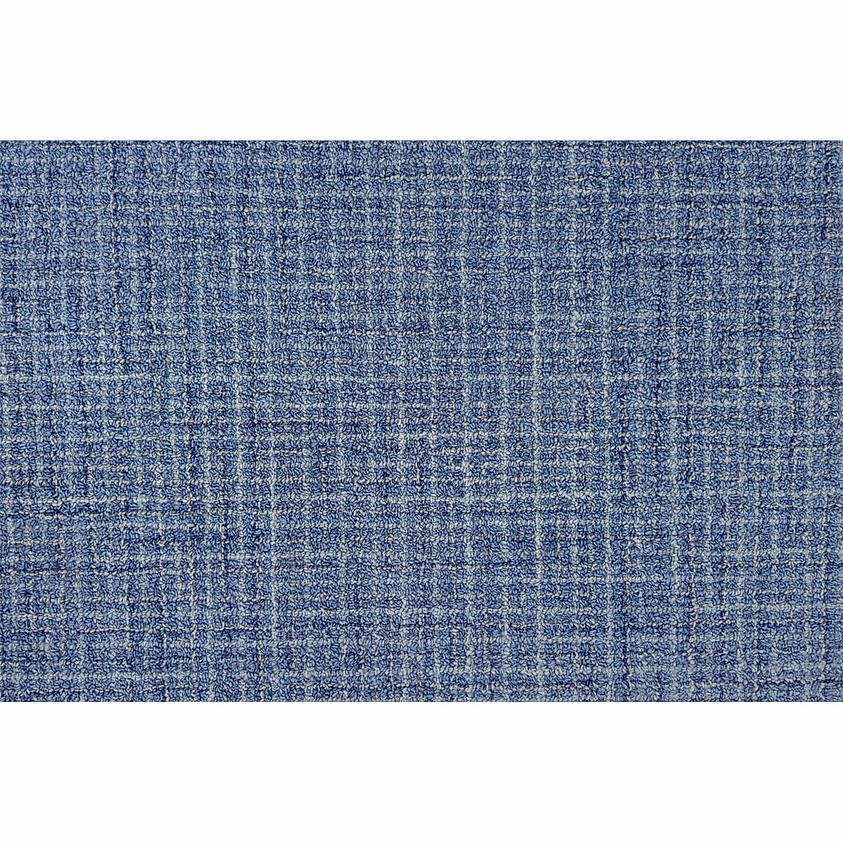 Company C Colorfields Bryn 2' x 3' Accent Doormat Rug | Hand-Tufted Loop Pile 100% Wool | 5/8" Thick | Indigo Blue Navy | Small Rug Entry Kitchen Living Dining Room Bedroom | GoodWeave Certified