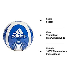 adidas Unisex Starlancer Club Soccer Ball, Team Royal Blue/White/White, 5