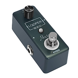 Rowin Looper Guitar Pedal Unlimited Overdubs 10 Minutes of Looping with 9V DC 1A Pedal Power Supply