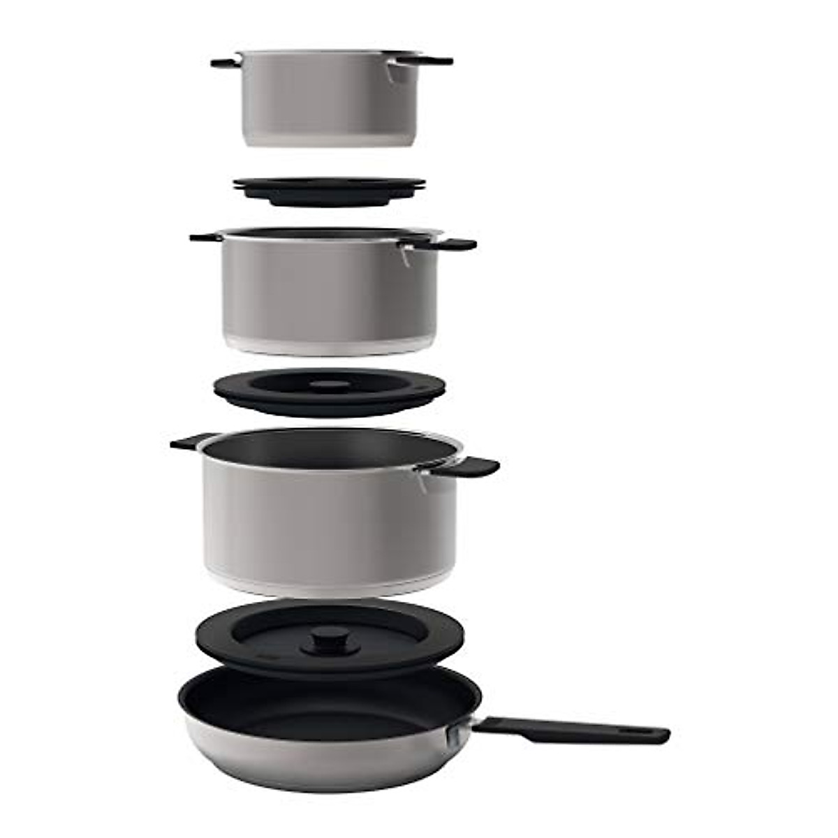 KUHN RIKON Smart & Compact Casserole Pot, 5 Litre/24 cm, Stainless Steel, 5 liters, Silver