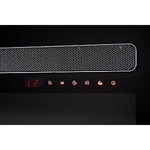 Dimplex Sierra 48" Wall-Mounted/Tabletop/Built-in Electric Linear Fireplace (Model: SIL48), 4777 BTU, 120 Volt, 1400 Watt, Black