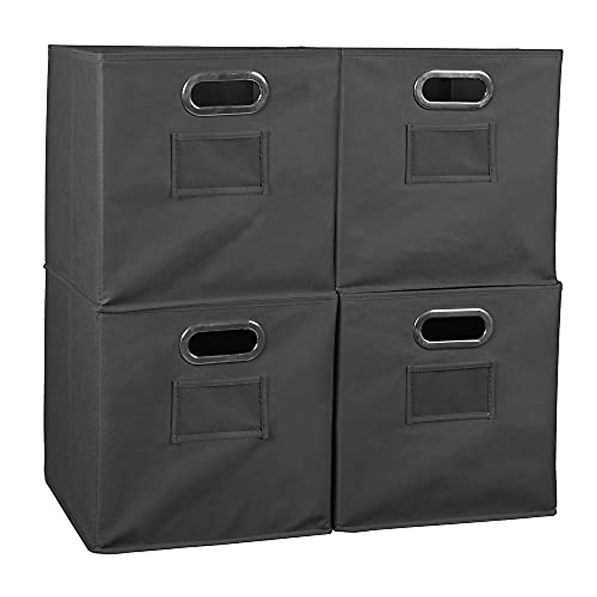 Niche Cubo Set of 4 Foldable Fabric Storage Bins- Grey