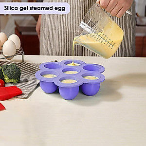 SHIDOW Silicone Egg Bites Molds for Instant Pot Accessories, Fit Instant Pot 5,6,8 qt Pressure Cooker, Silicone Egg Mold for Home Pressure Cookers Kitchen Restaurant.
