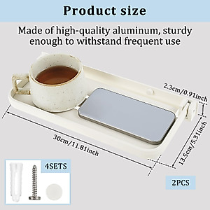 KTZCTPCA 2Pcs RV Foldable Shelf, 12 Inch Easy to Install RV Drop Down Shelf, Space Saving Fold Down Wall Shelf, Wall Mounted RV Floating Shelf, RV Fold-Down Storage Panel Compact Camper Accessories