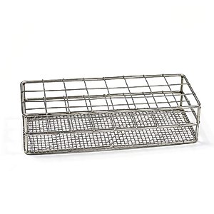 ULAB Stainless Steel Test Tube Rack, Wire Constructed, 24 Places, Suitable for Tubes of Dia.≤25mm, UTR1010