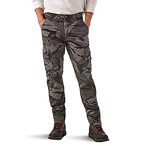 Wrangler Authentics mens Regular Tapered Cargo Pants, Grey Camo, 33W x 30L US