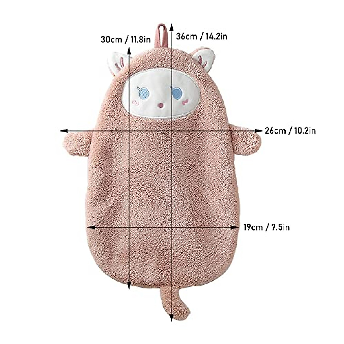 CHOOSE HOME 4 Pack Hanging Hand Towel Children Cartoon Towels Soft Coral Velvet Absorbent Dishcloth Ultra Absorbent Fast Drying Hang Towel for Kitchen Bathroom