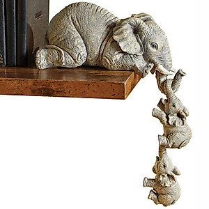 Canrulo 3Pcs Elephant Animal Statues Home Decor Room Decor Office Decor Elephant Decor Garden Sculptures & Statues Elephant Gifts for Women Men Kids
