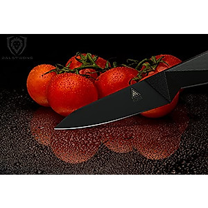 Dalstrong Paring Knife - 3.75 inch - Shadow Black Series - Black Titanium Nitride Coated - High Carbon - 7CR17MOV-X Vacuum Treated Steel - Sheath - NSF Certified