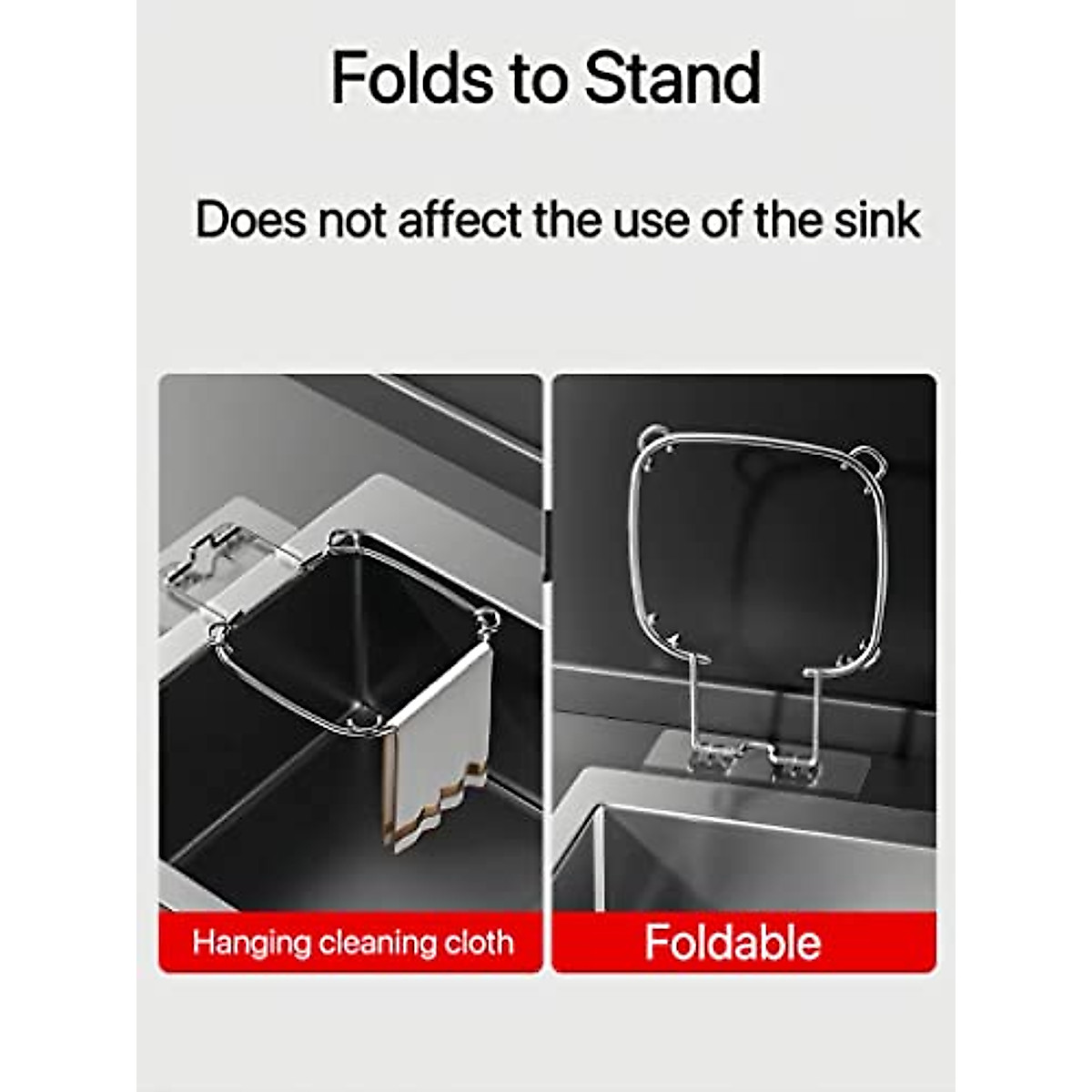 EPIPHANY Food Catcher for Kitchen Sink,Stainless Steel Sink Filter with 100 Kitchen Sink Strainer Disposable for Collecting Kitchen Food Waste