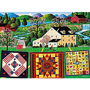 Buffalo Games - Charles Wysocki - The Quiltmaker Lady - 1000 Piece Jigsaw Puzzle, Green