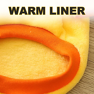 Puppy Dog Clothes Winter Sweater Warm, Flannel Velvet Pet Cat Cute Fruit Fleece Teddy Bichon Pomeranian Small Dog, Ideal Gift for Pet on Christmas (Large, Orange)