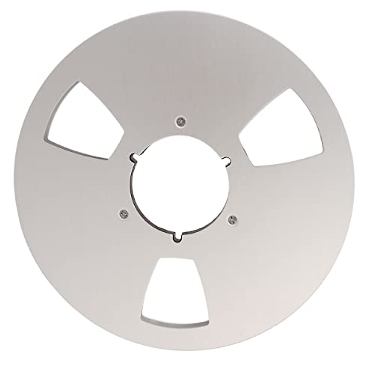 14 10 Inch Empty Tape Reel, Recording Tape Reel Convenient Aluminum Alloy Universal 3 Hole Empty Disc Opening Machine Parts for Reel Tape Recorder Accessory (Silver)