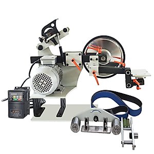 INTSUPERMAI Variable Speed 72 inch Belt Grinder Belt Sander Knife Grinder with Base and Multi-funchion Reversible Controller 220V