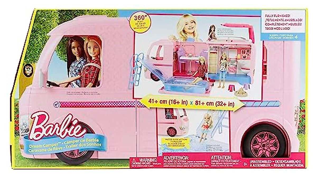 Buy Barbie DreamCamper Playset – Fun Transforming Camper with 50 ...
