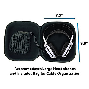 CASEMATIX Travel Case Bag Compatible with Astro A50 Gaming Headset and More fits Wired or Wireless Headphones and Accessories - Includes Case Only